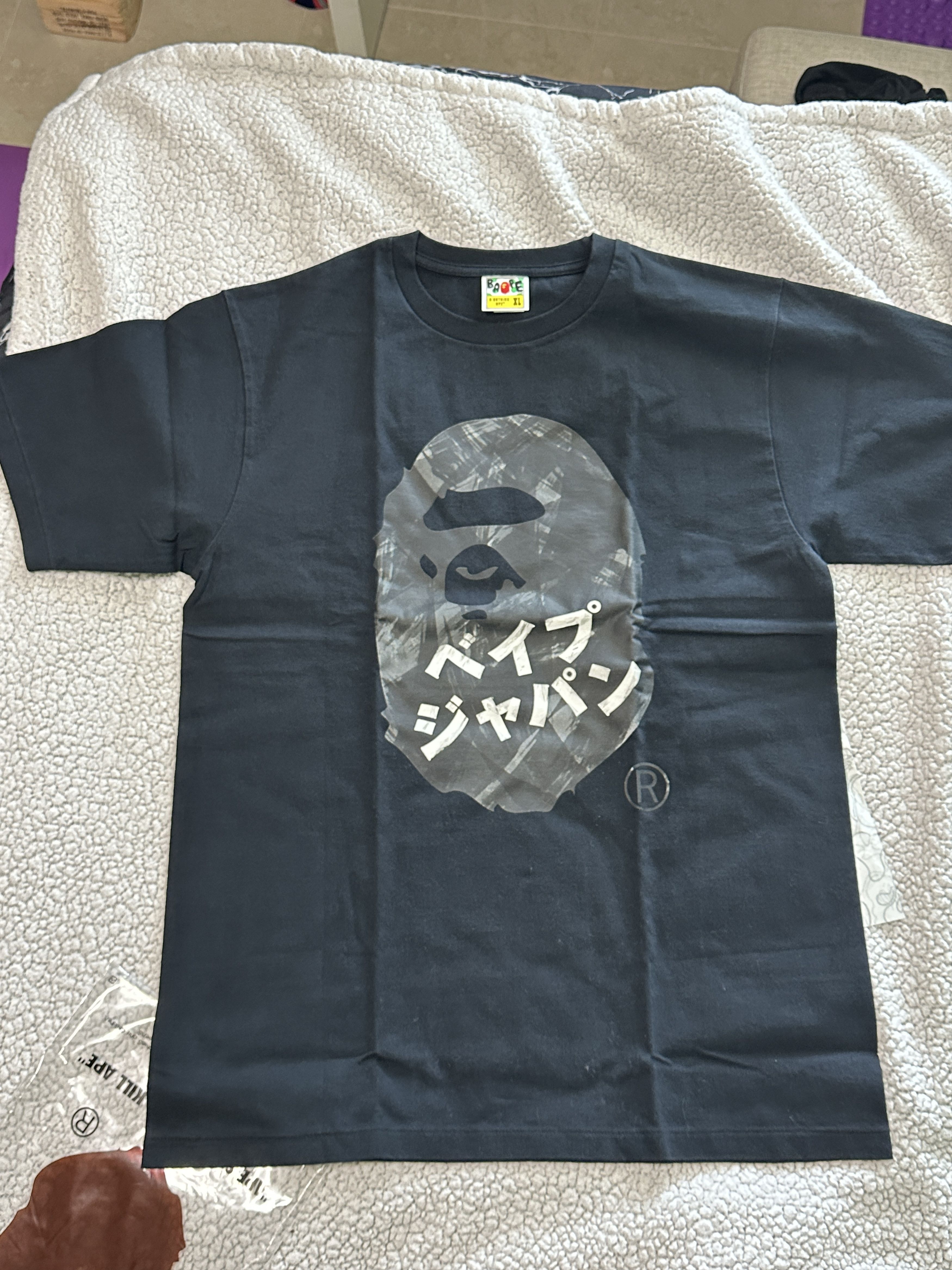 Bape APE HEAD INK PAINTING TEE | Grailed