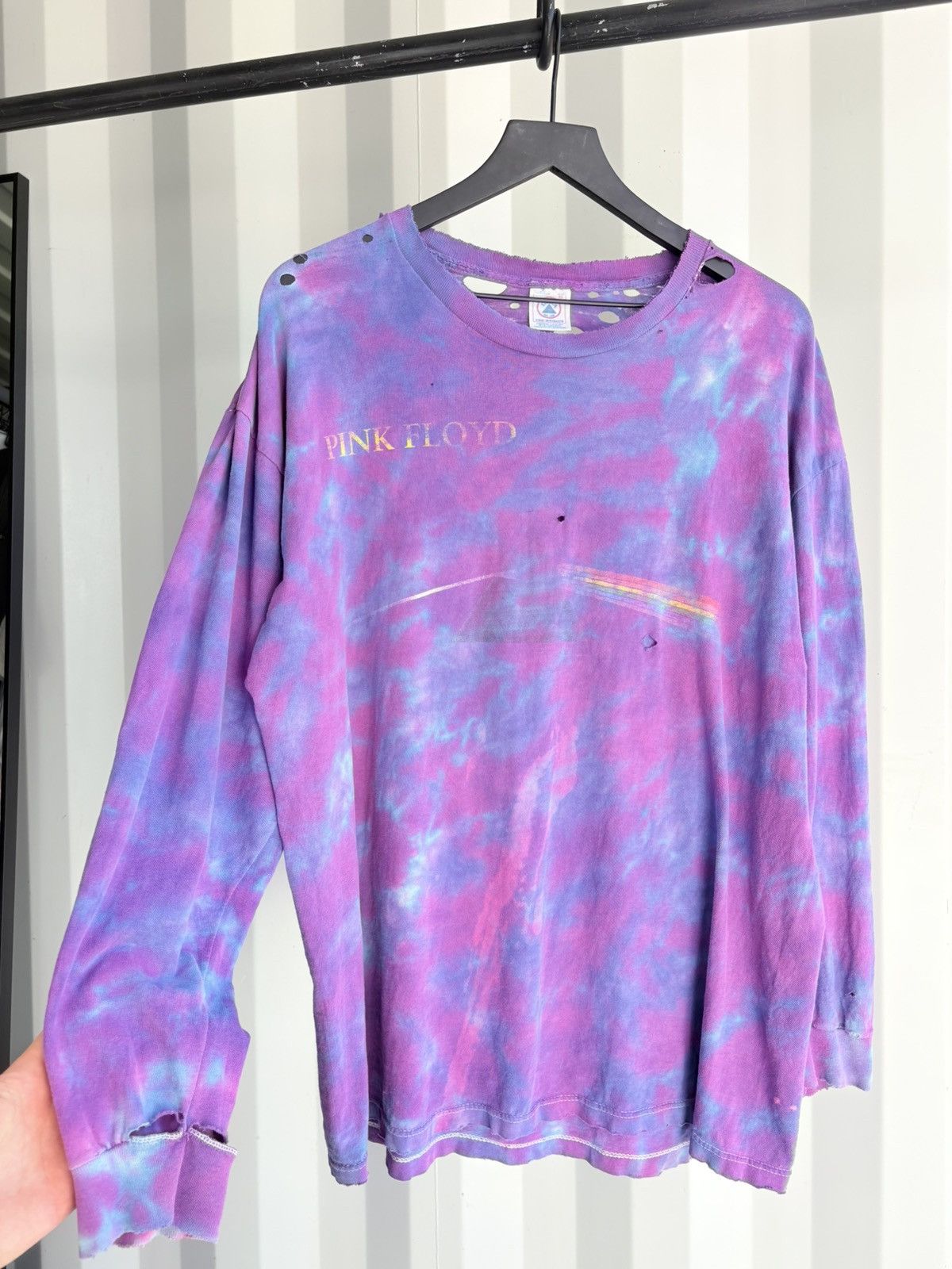 Band Tees Thrashed Pink Floyd Sun Faded Distressed Shirt ERD GRUNGE ...
