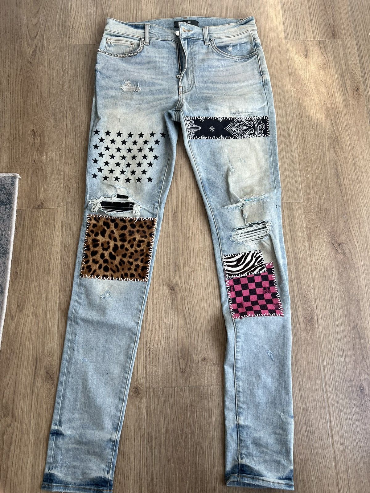 Amiri Amiri Art Patch Denim | Grailed