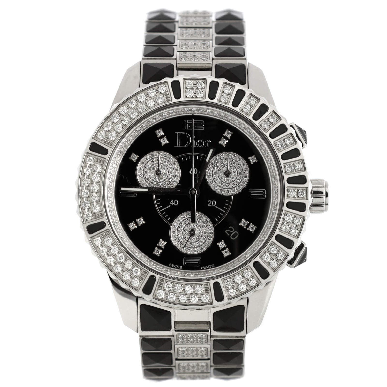 Dior Christal Chronograph Quartz Watch Stainless Steel | Grailed