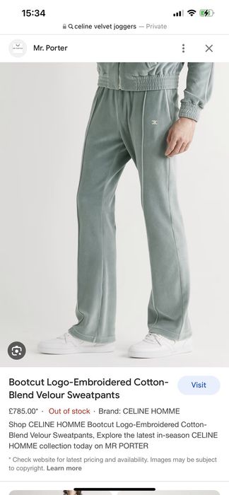 Celine CELINE joggers real sizes shown in photos by tape measure | Grailed