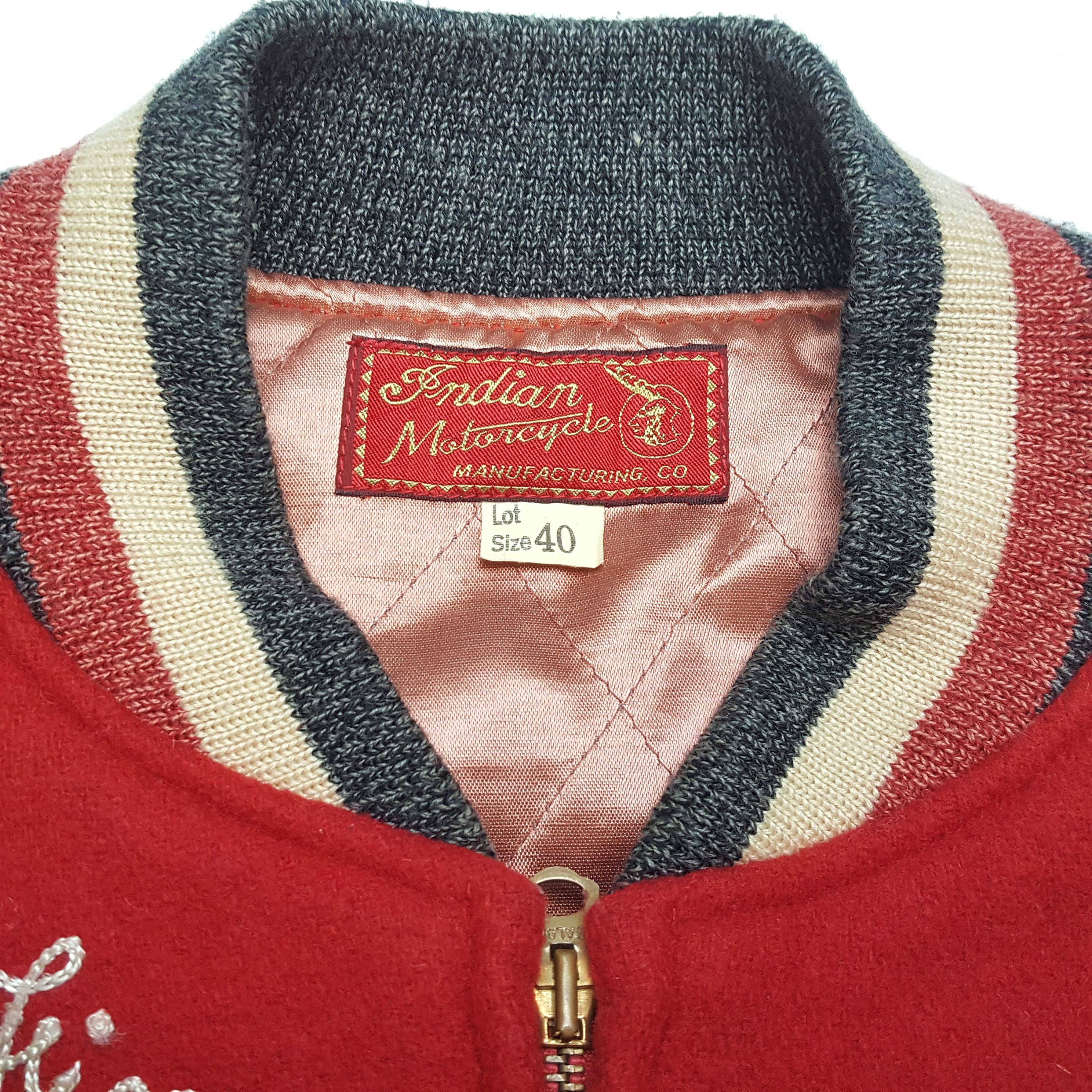 Racing × Varsity Jacket × Vintage INDIAN MOTOR SPRINGFIELD Motorcycle ...