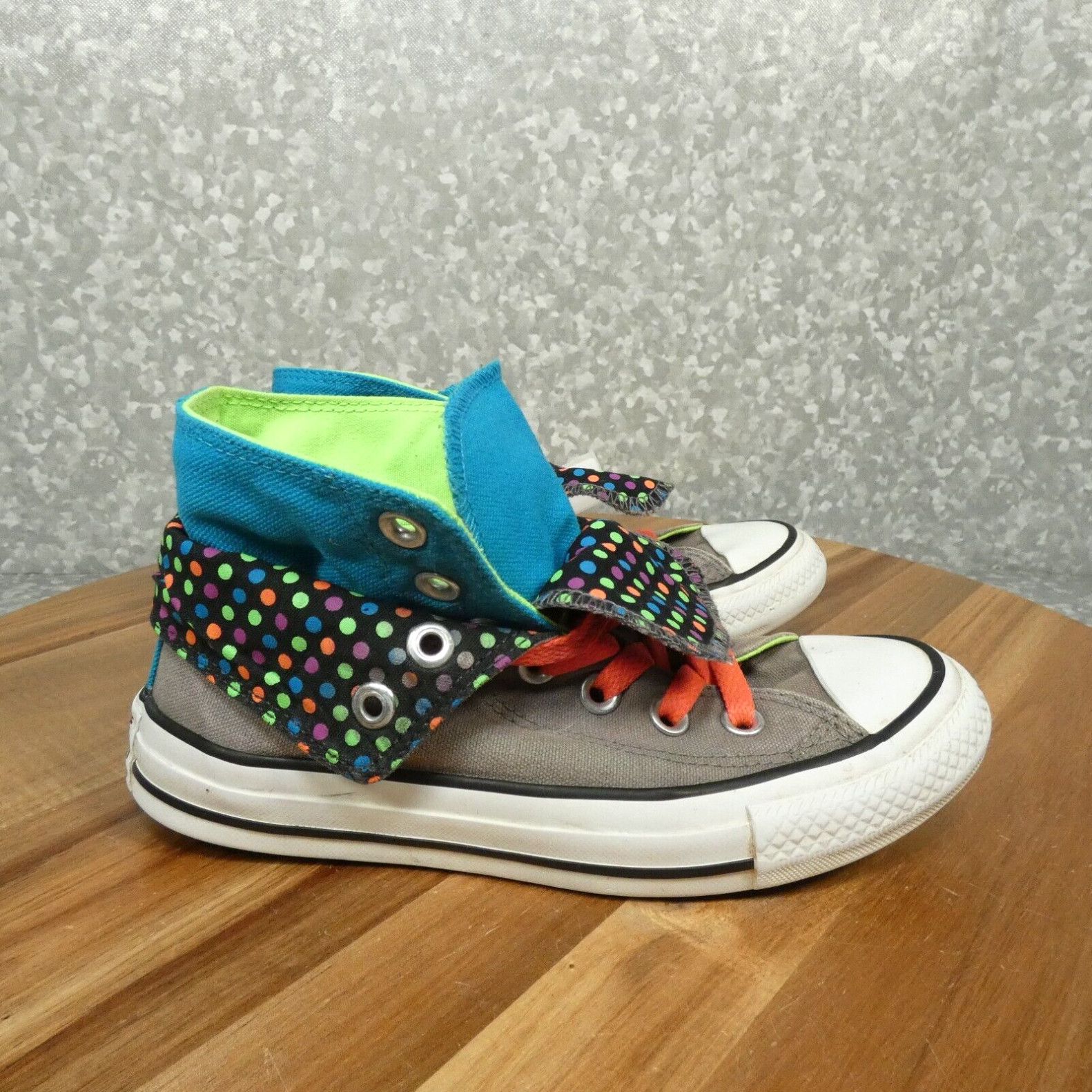 Converse Converse All-Star High Top Sneaker Womens 5 Double Tongue Gray ...