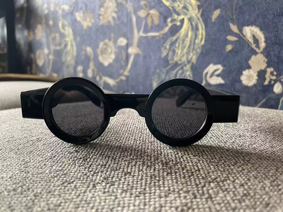 Streetwear Retro Style Circular Frame Black Glasses | Grailed