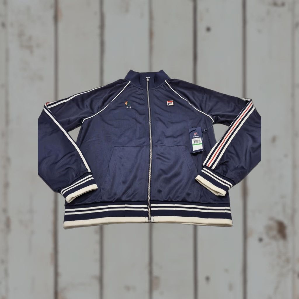 Fila VINTAGE FILA Lavin Track Jacket Mens L Blue Full Zip 1959 Logo ...