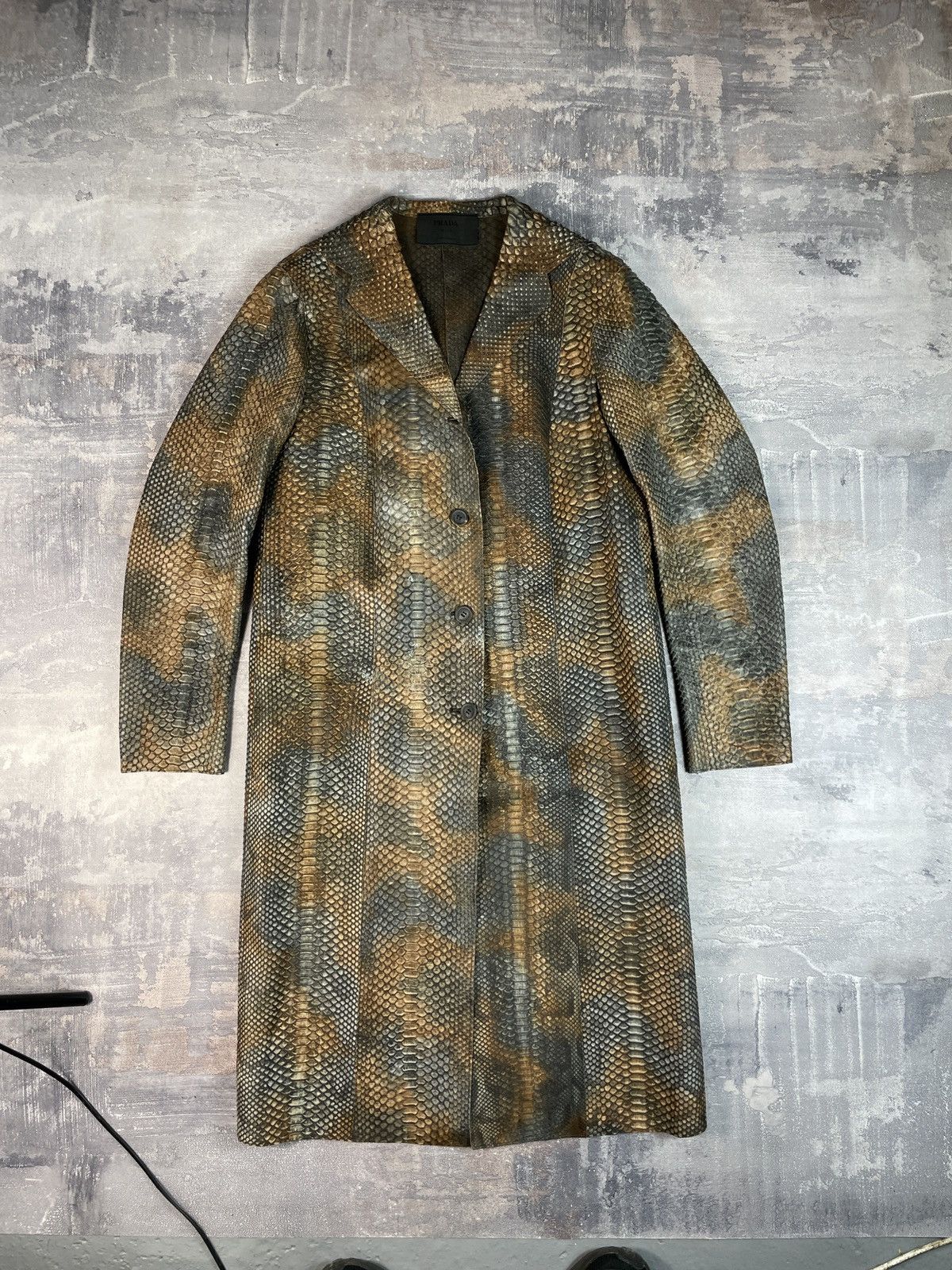 Prada Prada Python Runway Trench Coat women jacket archival | Grailed