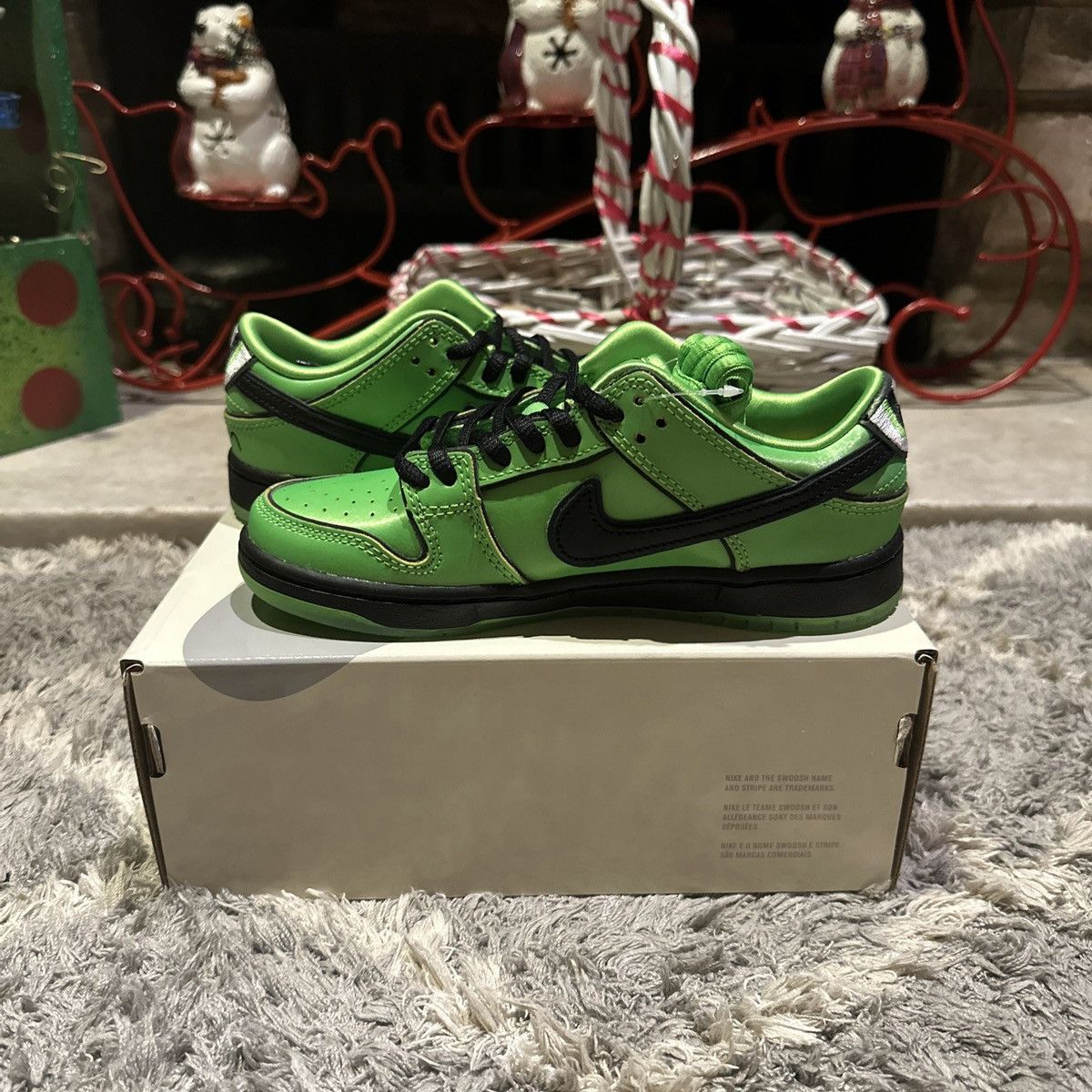 Nike Nike sb dunk power puff girls green | Grailed