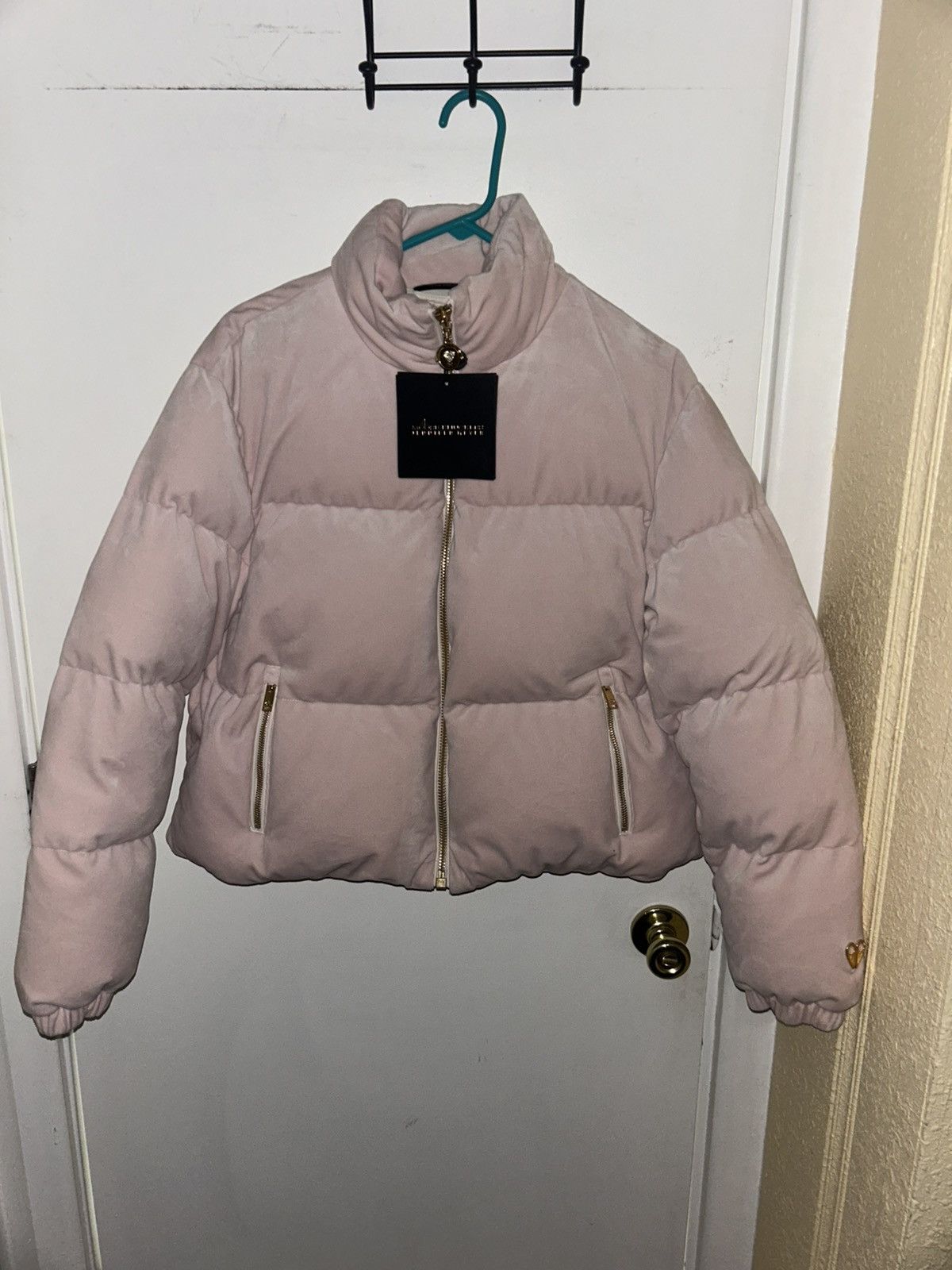 Moose Knuckles Moose Knuckles x Jennifer Meyer Pink Velvet Puffer ...