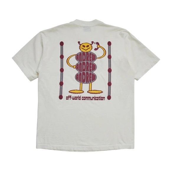 Streetwear NEW ANDREW DOWNTOWN OFF WORLD WHITE TEE SZ XL | Grailed