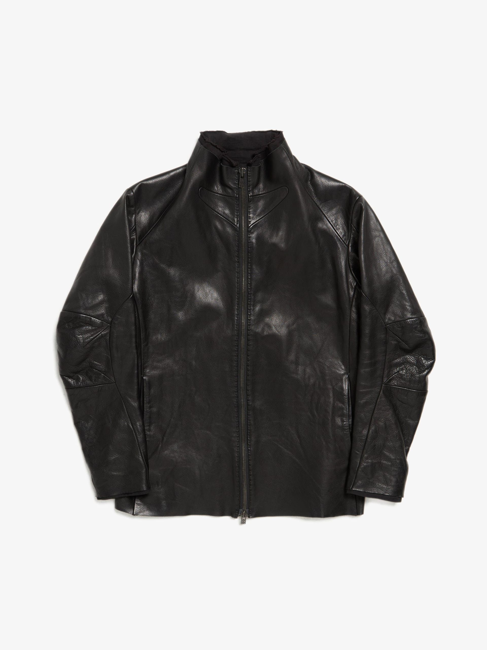 Devoa Black Straight Leather Jacket | Grailed