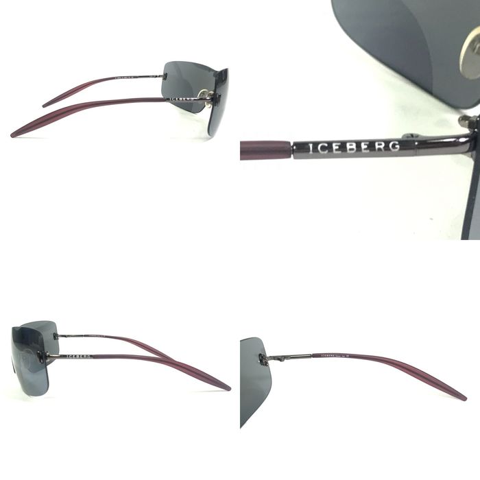 Vintage Iceberg Sunglasses IG 85212 791 Red Silver Frames with Gray ...