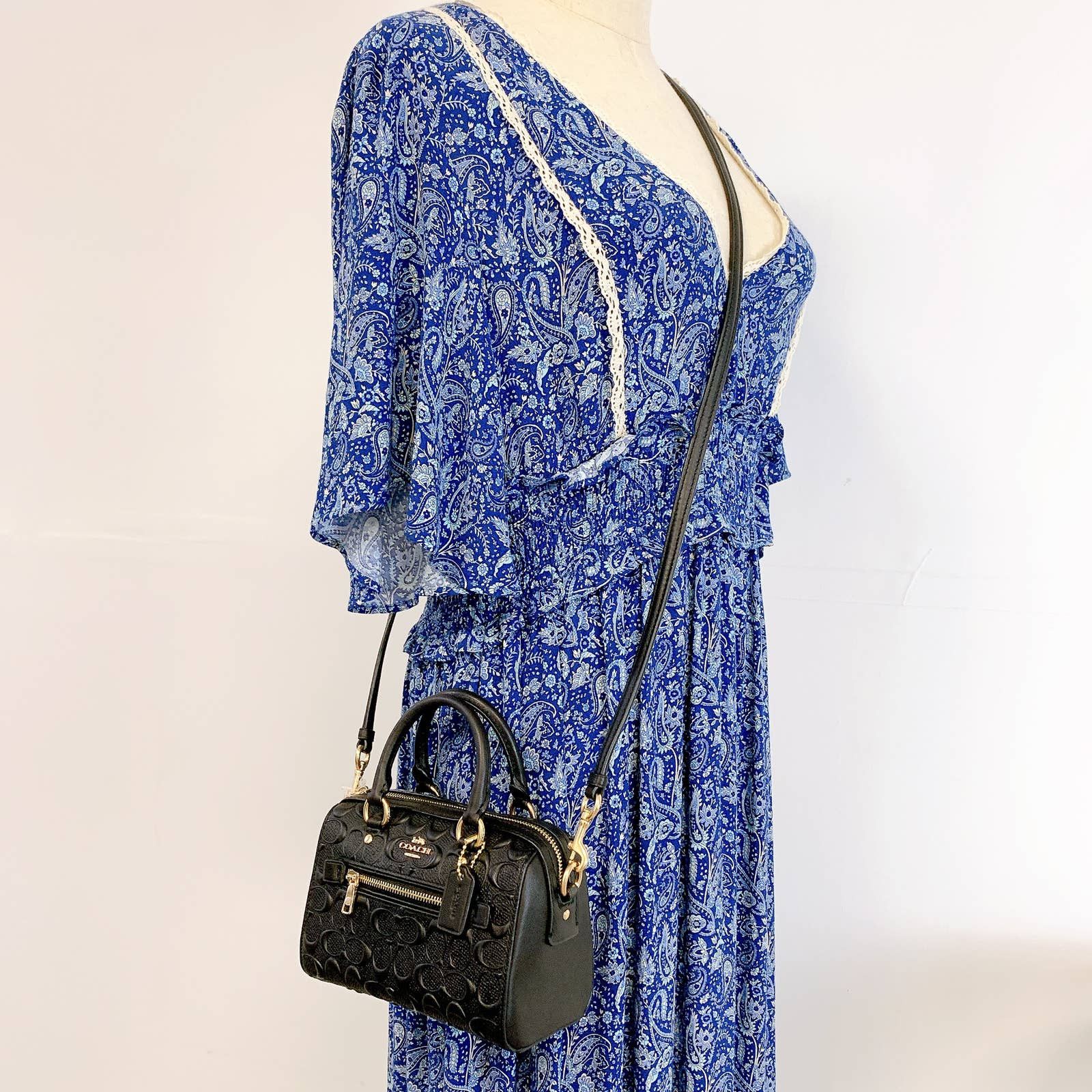 Coach Coach CC944 Mini Rowan In Signature Leather IN Black | Grailed