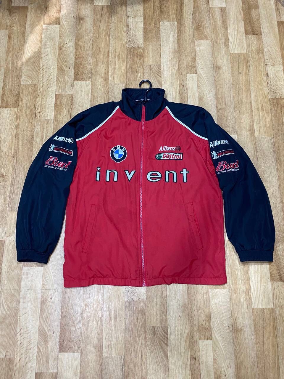 Bmw Vintage BMW Power Leather Jacket Racing Black Big Logo Man | Grailed