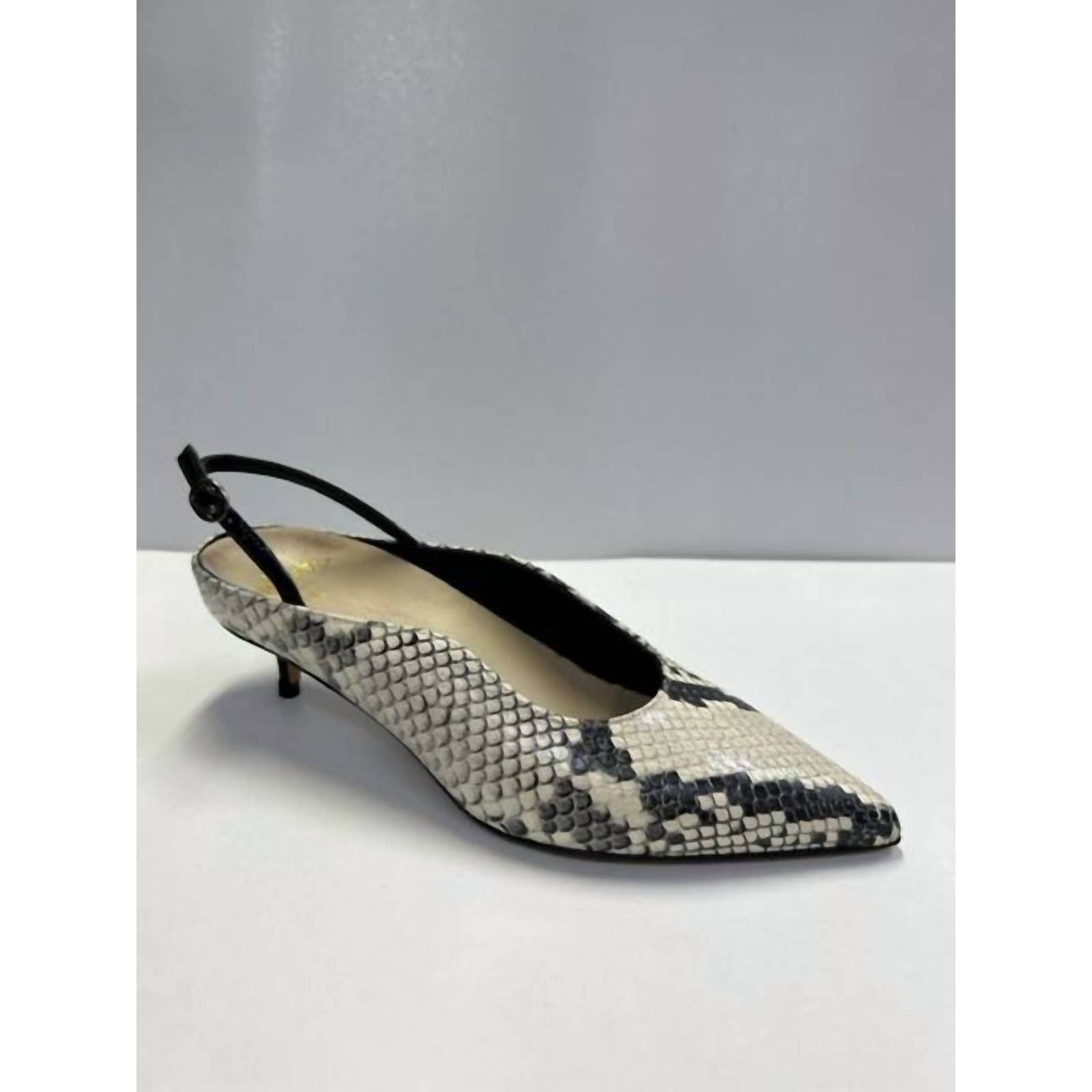 Butterflysoulfire BUTTER Drake Slingback Sandal In Black/white Snake ...