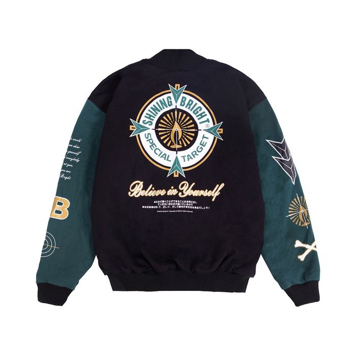 Bomber Jacket Varsity Spesial Target black green | Grailed