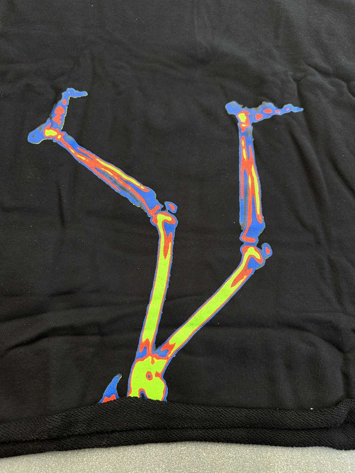 Vlone Vlone Skeleton Shooting Cropped Hoodie | Grailed