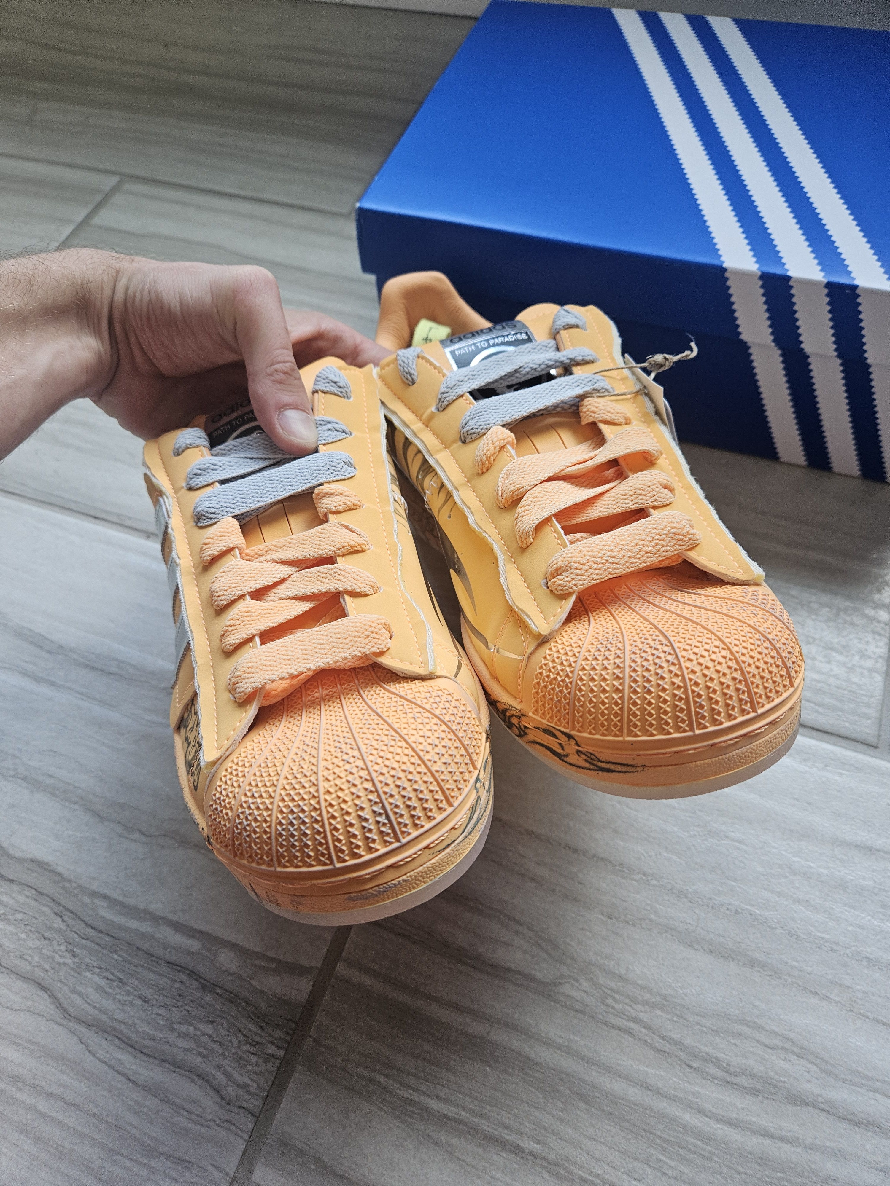 HELLSTAR Adidas Superstar Hellstar Hazy Orange Creamsicle | Grailed
