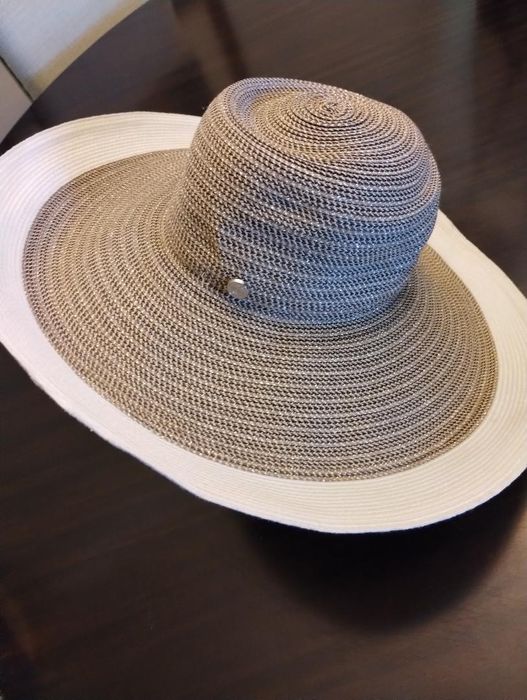 Designer Eric Javits Womens Wide Brim Woven 2-Tone Sun Hat 7 3/4 | Grailed