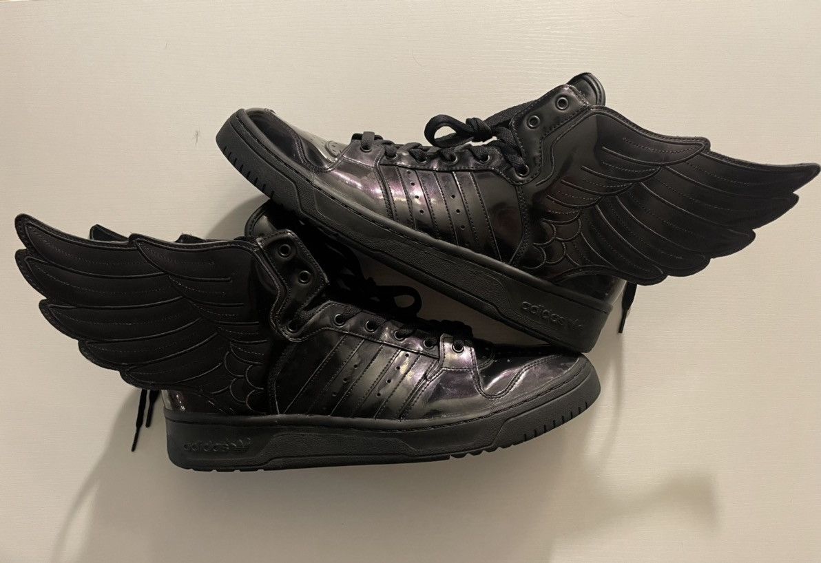 Adidas × Jeremy Scott adidas jeremy scott wings 2.0 black patent ...
