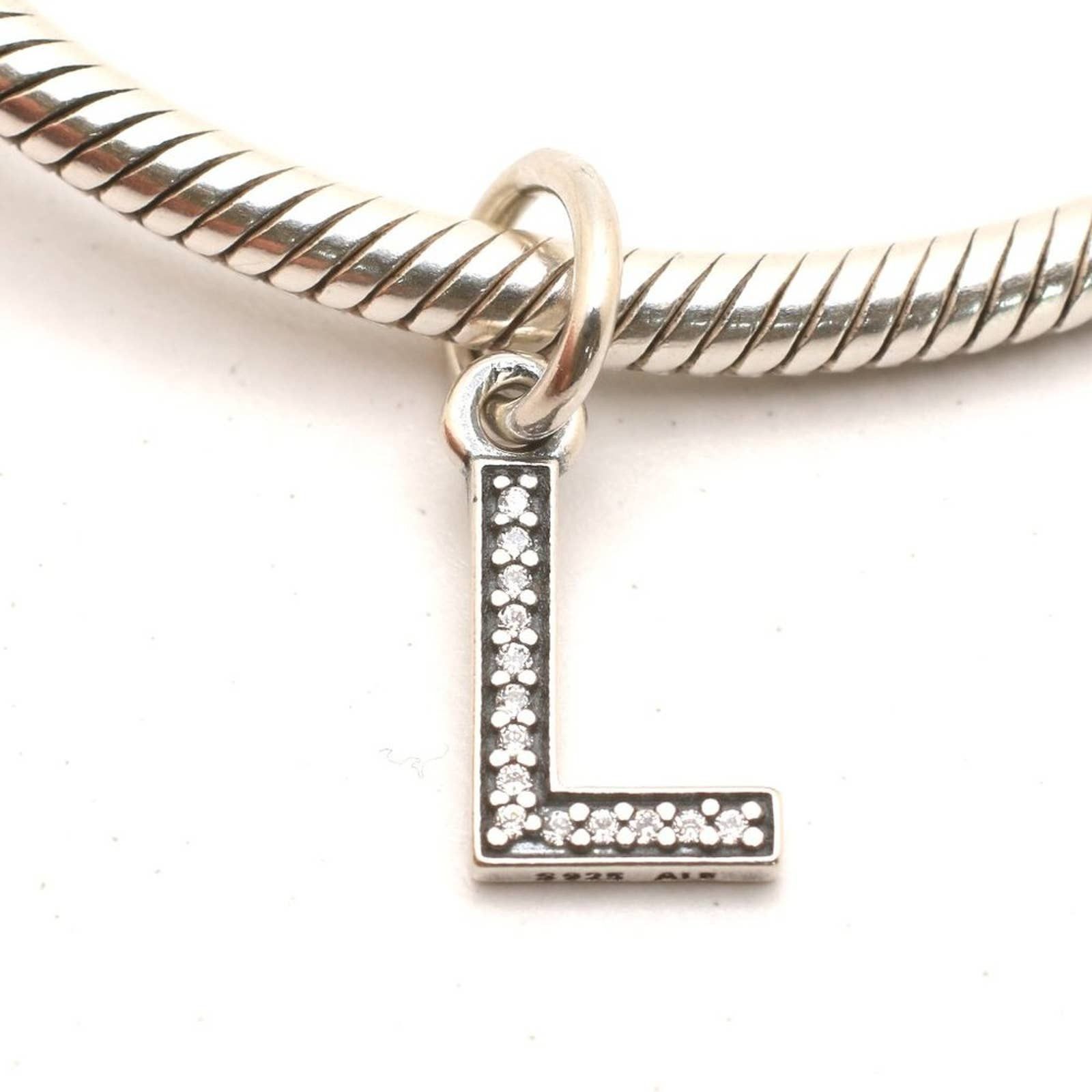 pandora Authentic PANDORA Letter L Dangle with Zirconia | Grailed