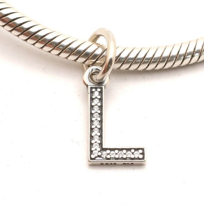 pandora Authentic PANDORA Letter L Dangle with Zirconia | Grailed