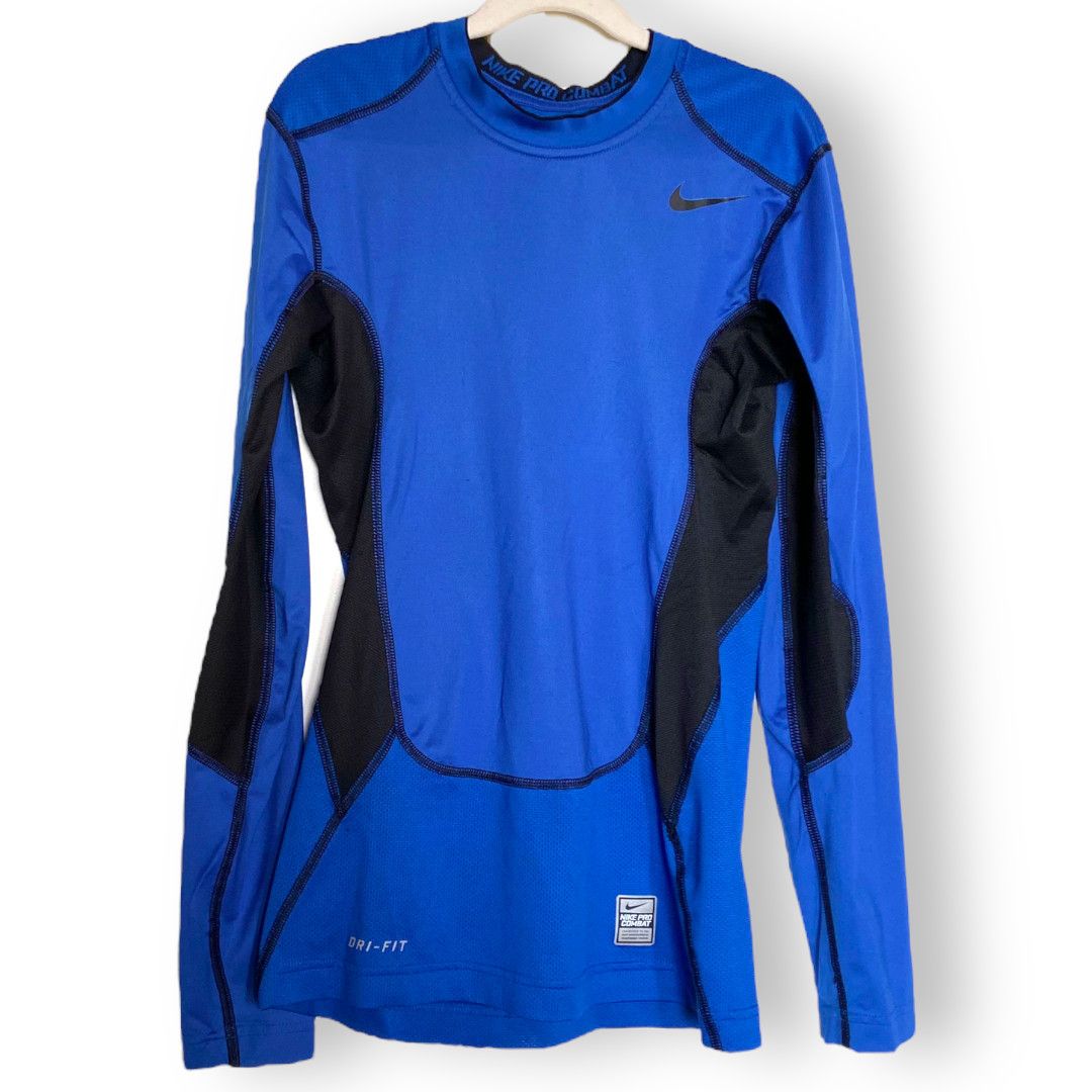 Nike Nike Royal Blue Black Pro Combat Dri-Fit Compression Fitted | Grailed