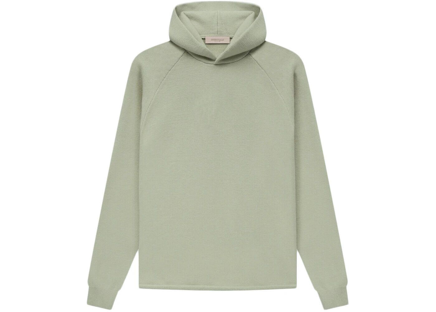 Essentials × Fear of God NEW Fear of God Essentials Knit Hoodie Seafoam ...
