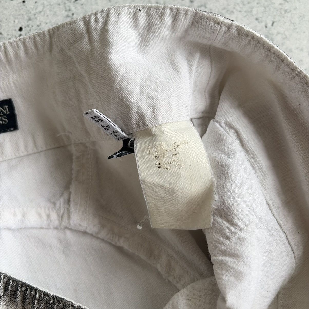 Armani Armani Cybersigilism Distressed Big Logo Custom Sailor Pants ...