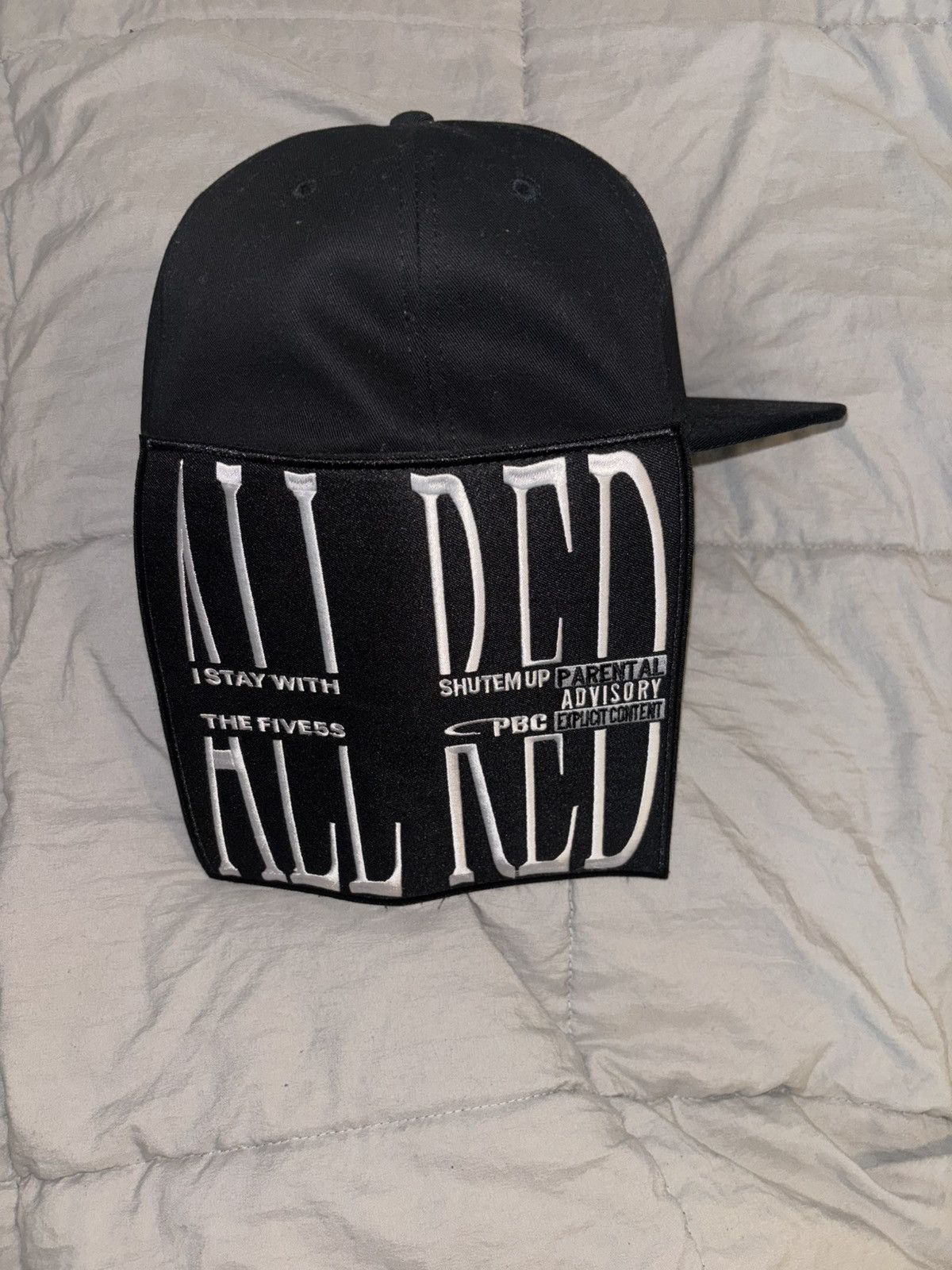 Playboi Carti Playboi carti “All Red” black hat | Grailed