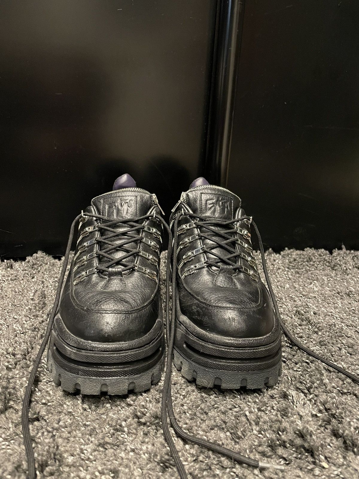 Eytys Angel Stash zip leather chunky sneakers | Grailed
