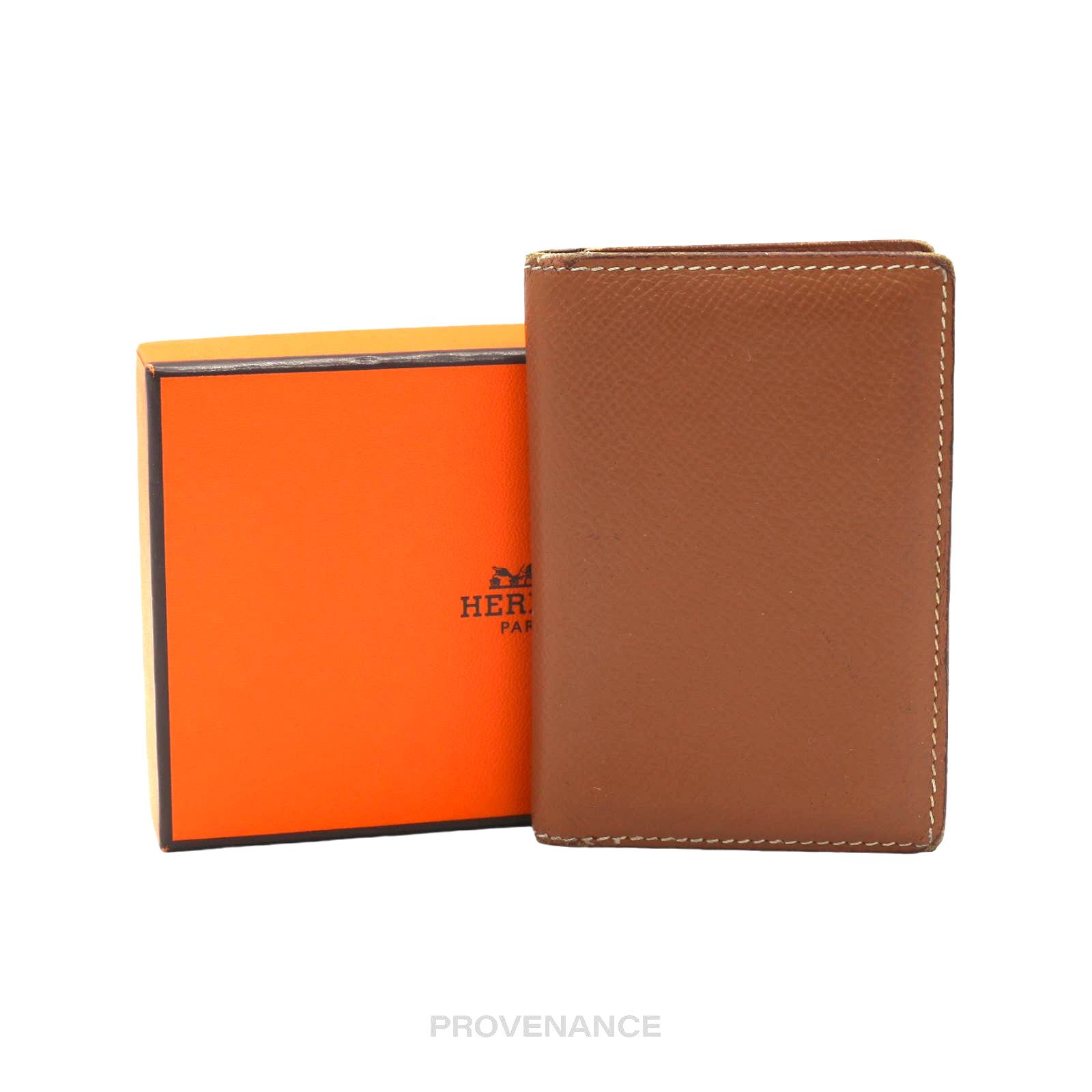 Hermes 🔴 Hermès MC2 Euclide Card Holder Wallet - Gold Epsom | Grailed