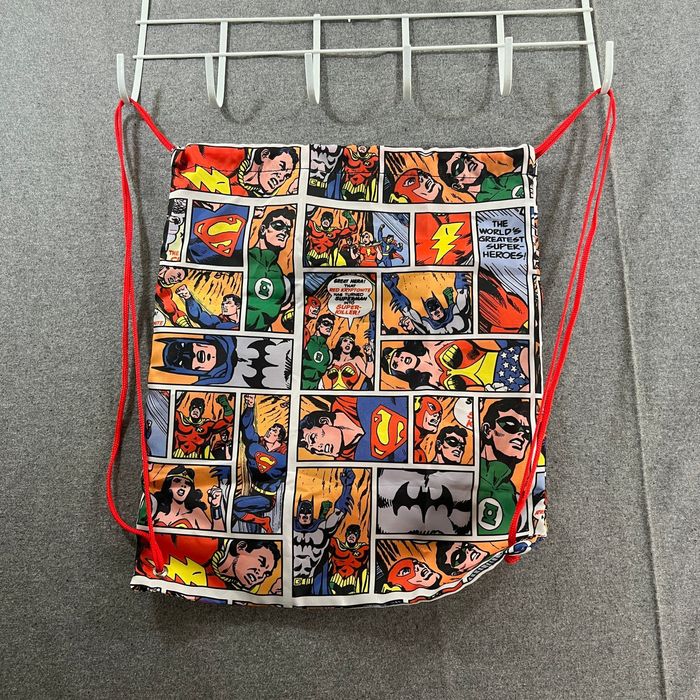 Dc Comics DC Comics Pull String Bag Backpack Multi Color | Grailed