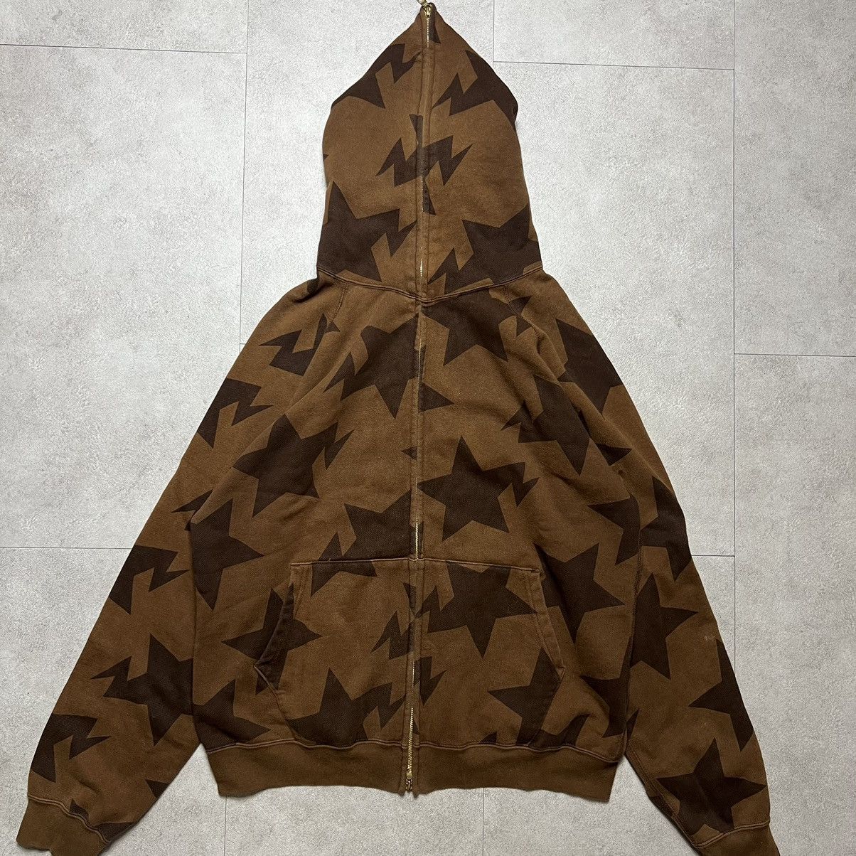 Bape Sta Pattern Full Zip Hoodie | Grailed