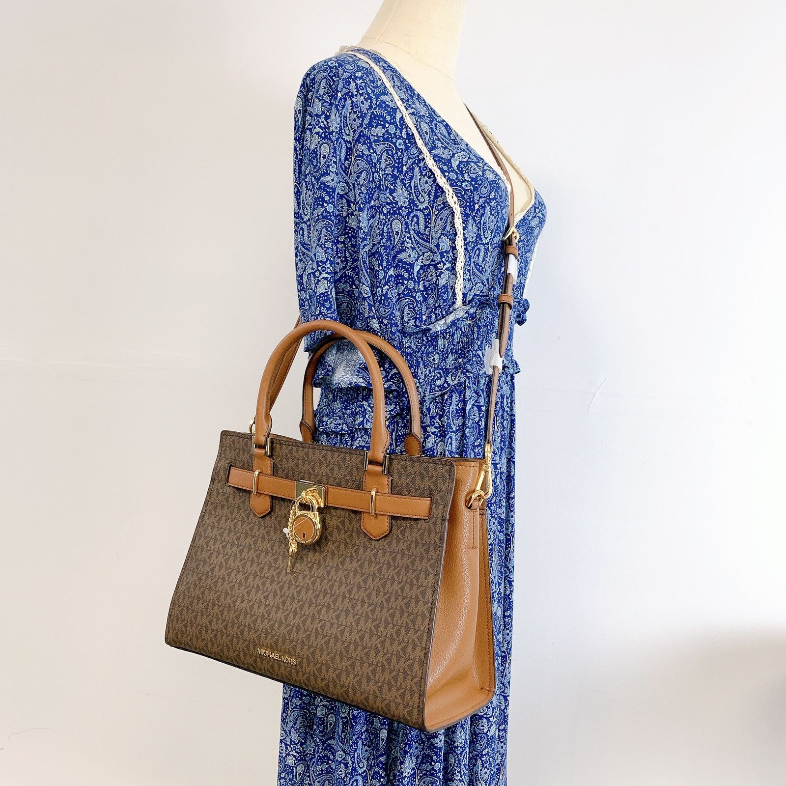 Michael Kors Michael Kors 35F1GHMS2B Hamilton Medium Satchel IN BROWN | Grailed