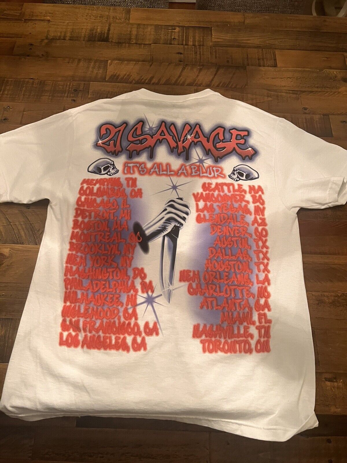 21 Savage × Drake × Tour Tee 21 Savage ITS ALL A BLUR TOUR MERCH ...