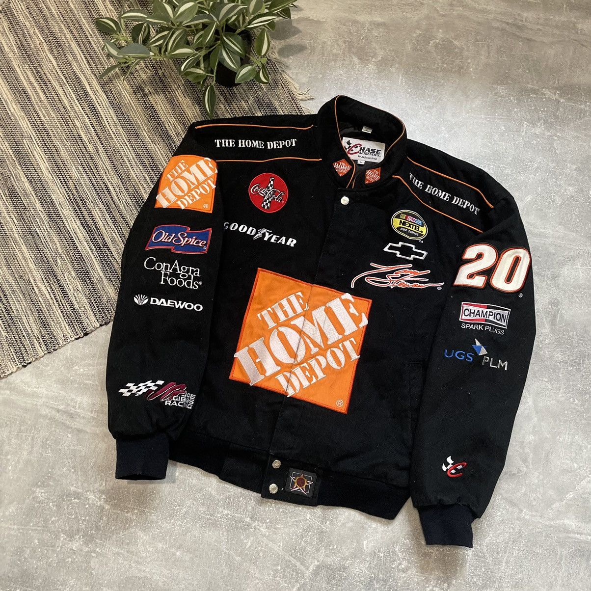 NASCAR Real nascar racing varsity jacket Y2k bomber 90s home depot ...