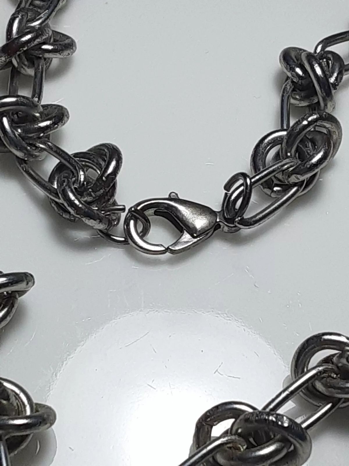 Raf Simons Rare Safety-Pin Knot Chain Necklace | Grailed