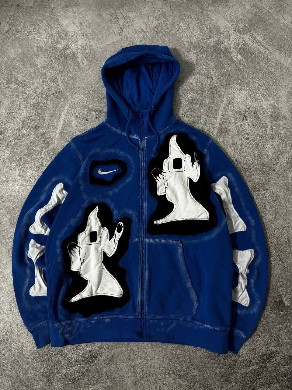 Nike × Streetwear × Vintage Nike custom distressed ghost faded skeleton ...