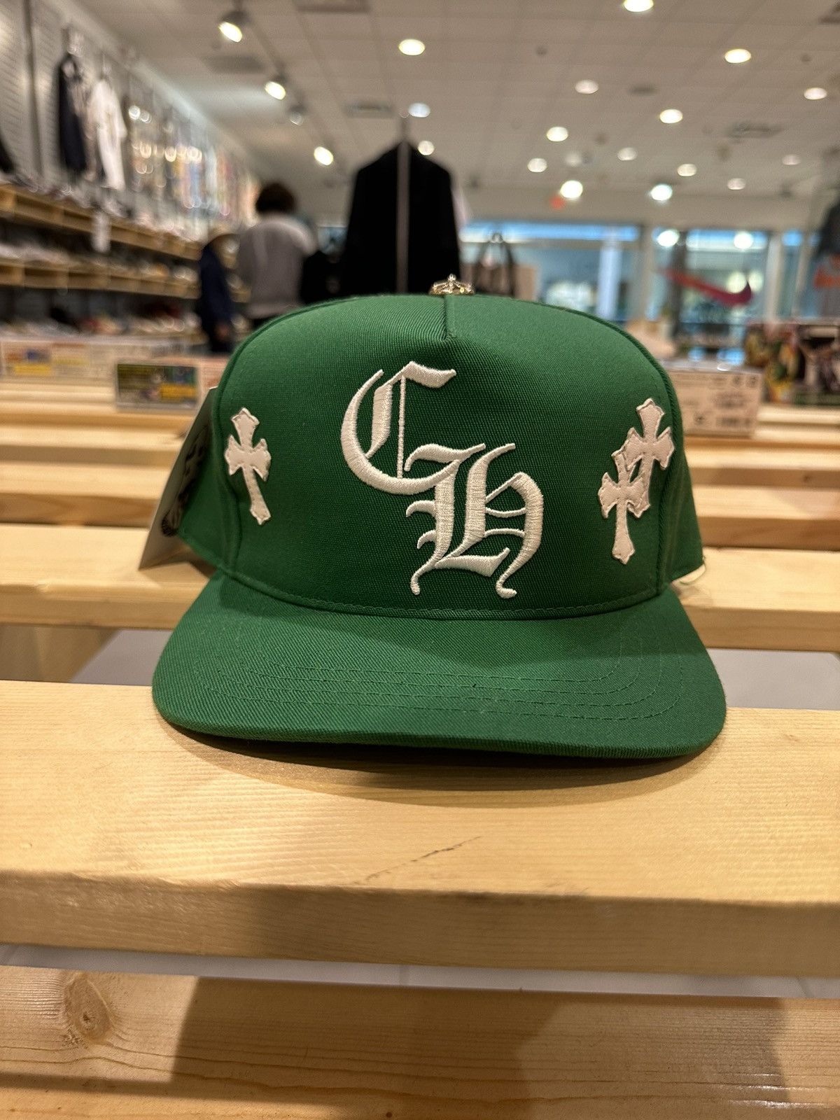 Chrome Hearts Chrome Hearts Green Cross Hat | Grailed