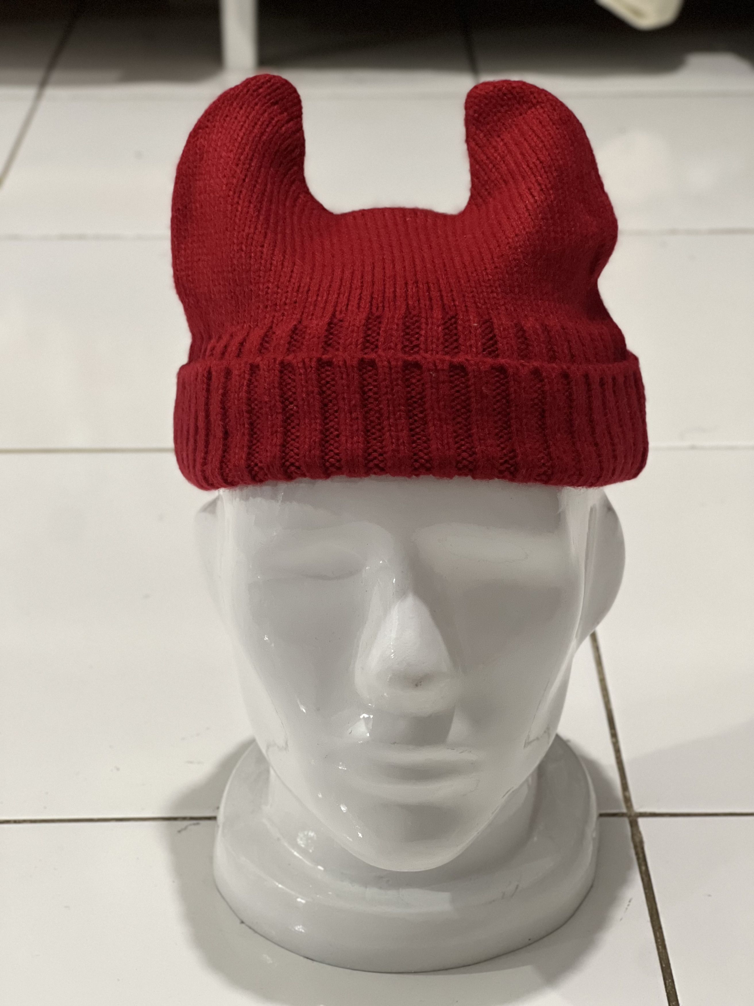 Japanese Brand 2000s Playboi Carti Japan Bunny Horn Devil Beanie y2k ...