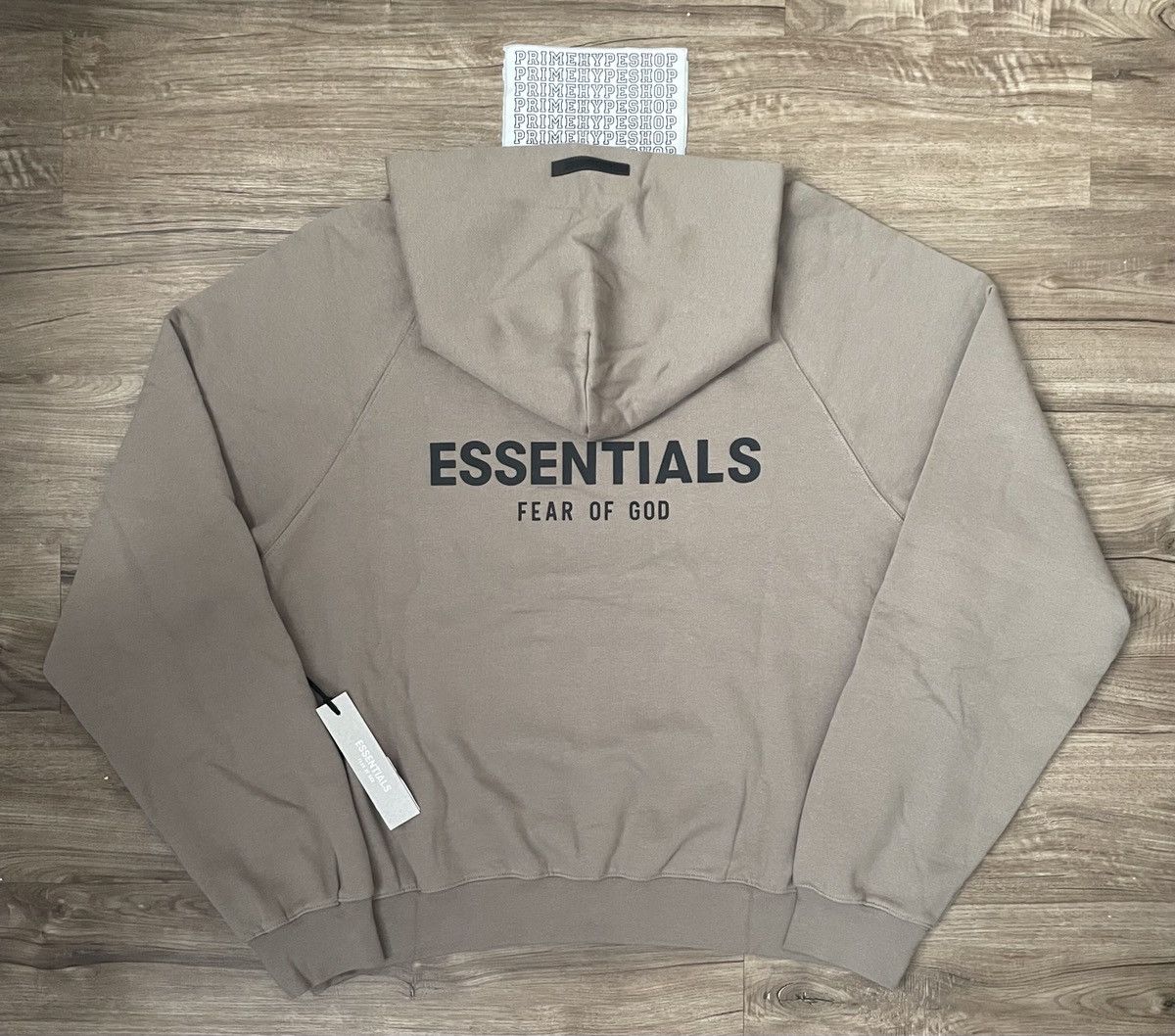 Essentials × Fear of God × Streetwear Fear of God Essentials Hoodie Taupe SS21 size M | Grailed