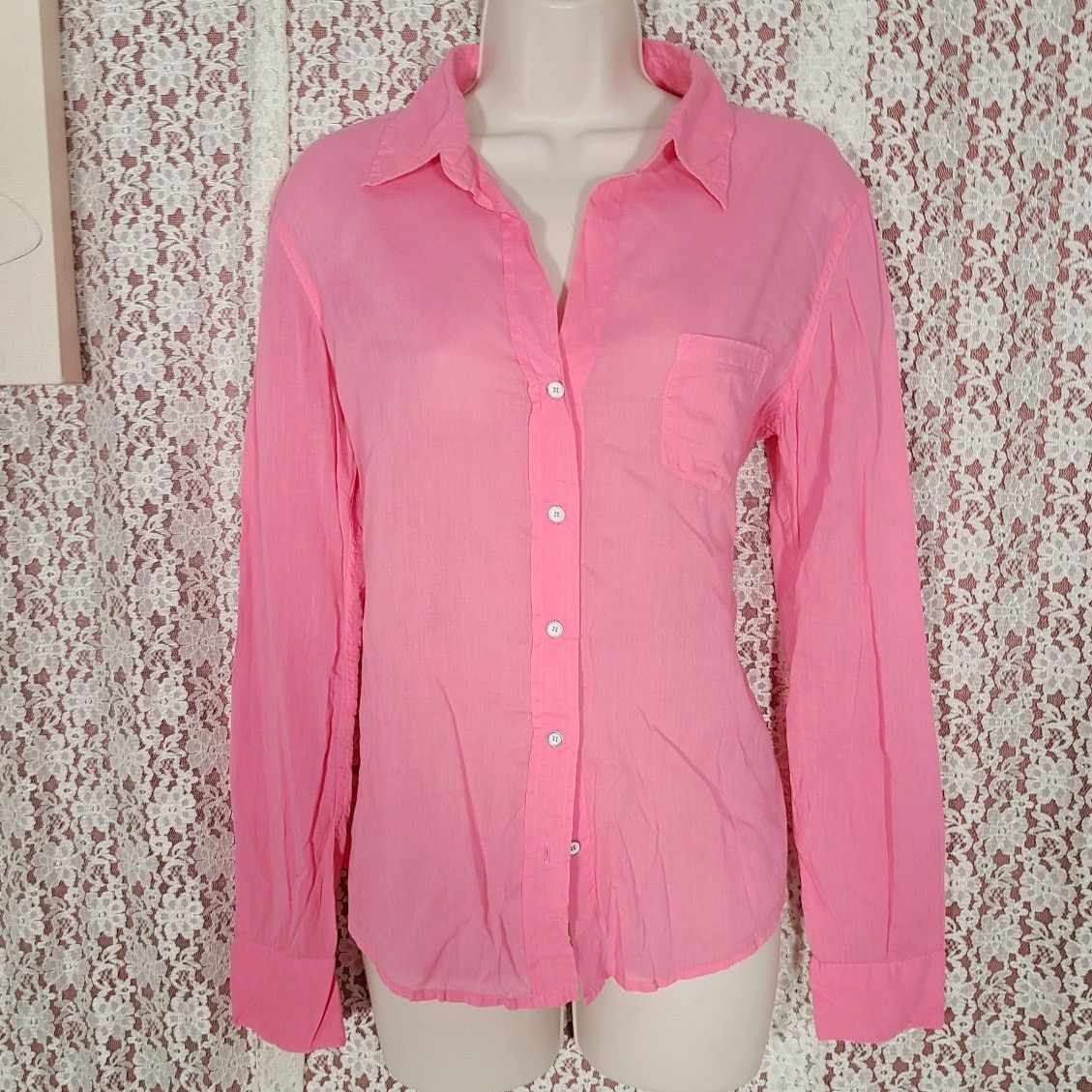 Velvet Velvet by Graham and Spencer pink button down shirt small | Grailed