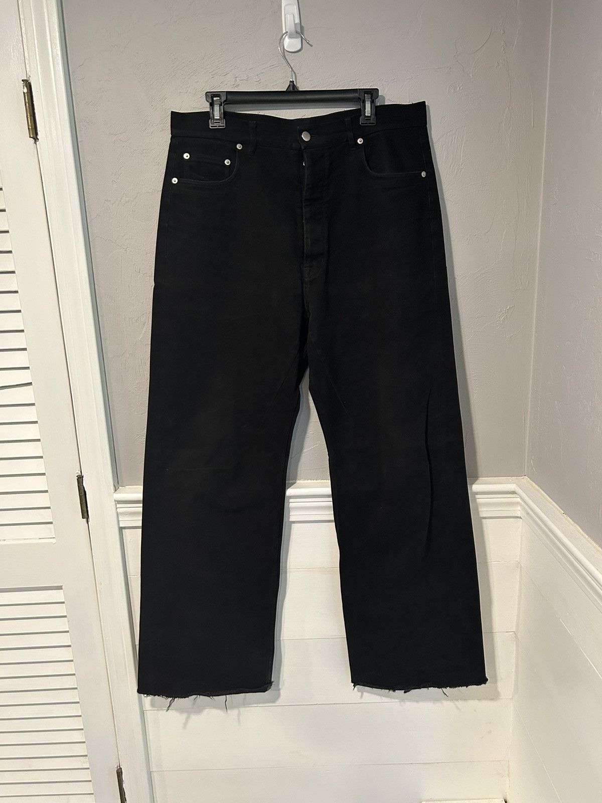 Rick Owens Rick Owens Geth Cut Black Pants | Grailed