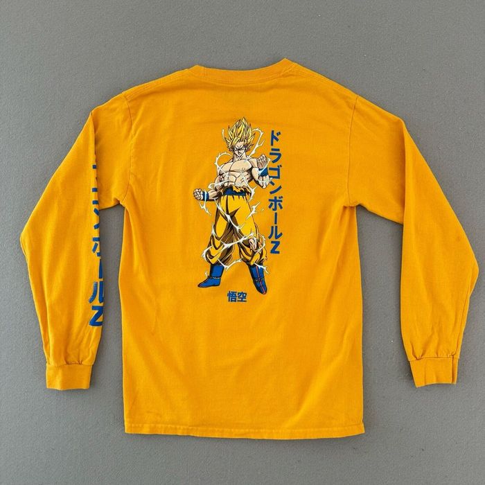 Primitive Dragon Ball Z Primitive Shirt Adult Small Yellow Goku Anime ...