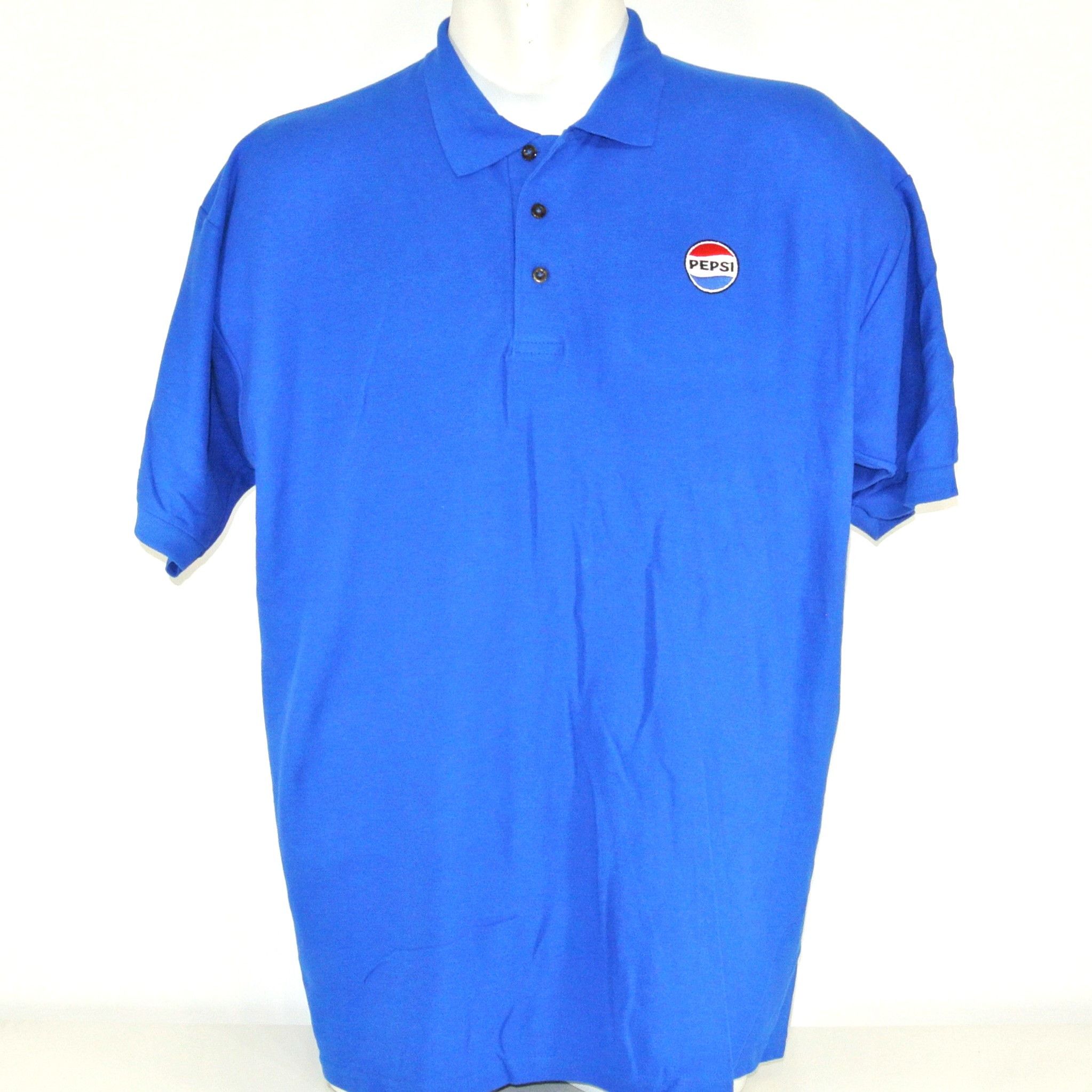 Mando PEPSI Cola Merchandising Employee Uniform Polo Shirt Blue | Grailed