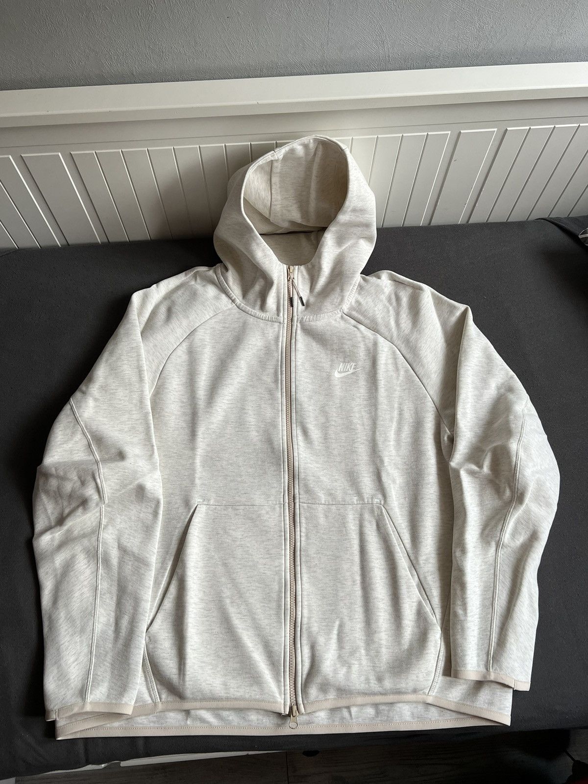 Nike Sweatshirt Nike Tech Fleece Full Zip Hooded Oatmeal Heather | Grailed