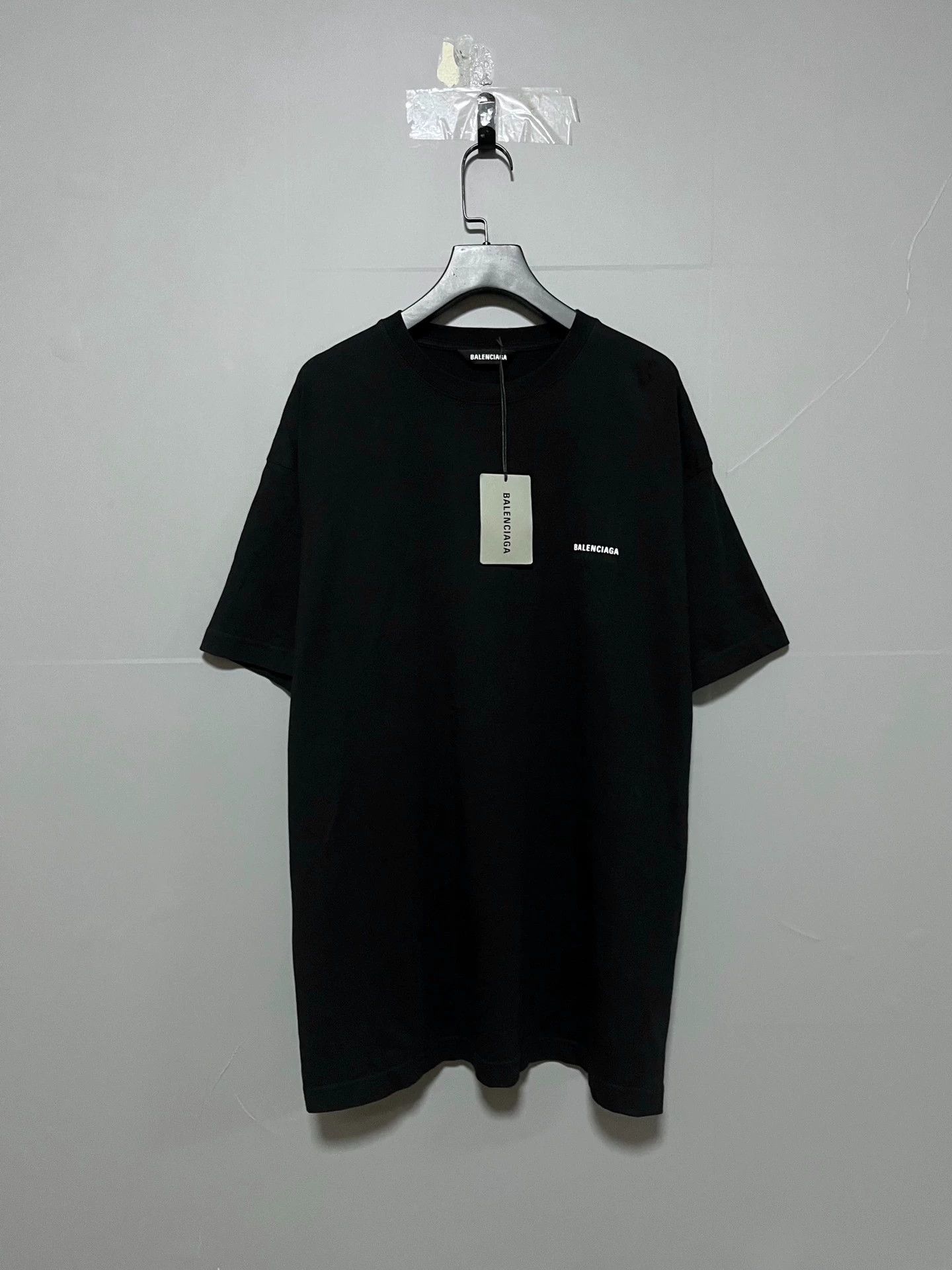Balenciaga Balenciaga Balenciaga Black and White Logo Short Sleeve ...