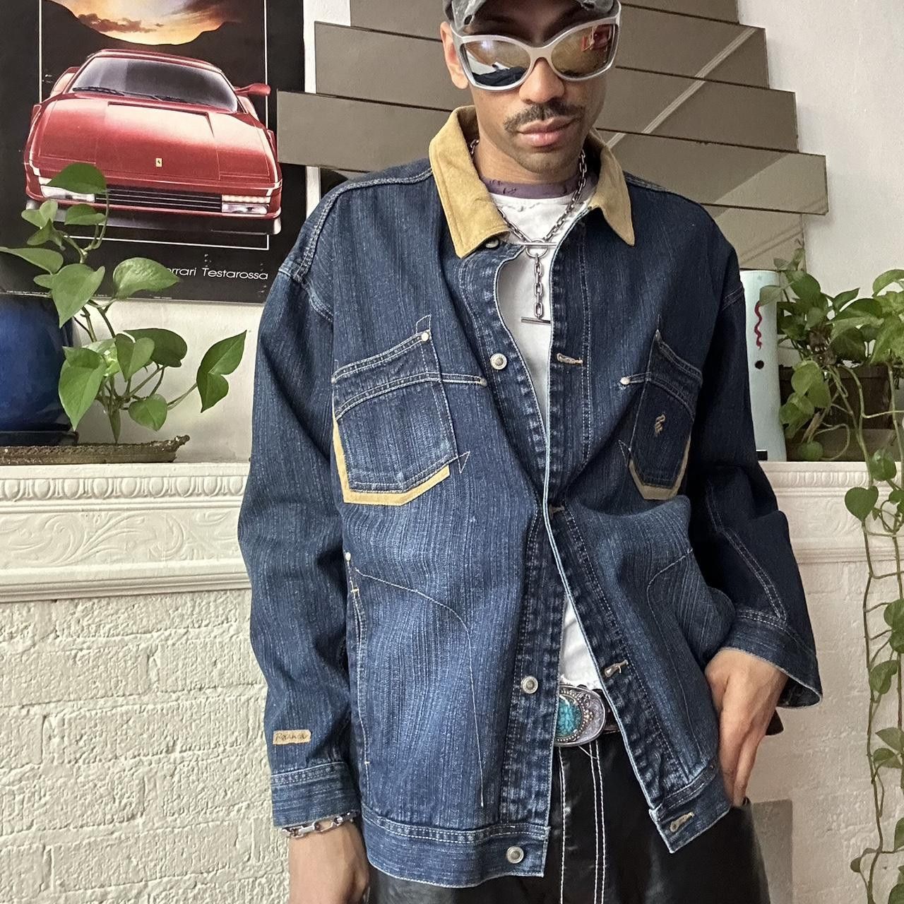 Denim Jacket × Phat Farm × Vintage VINTAGE PHAT FARM BLUE OVERSIZED ...