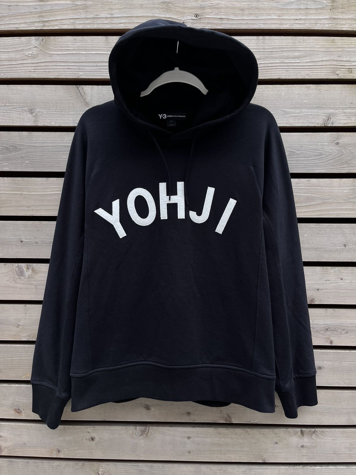 Adidas × Yohji Yamamoto Adidas Y-3 Yohji Yamamoto Letters Hoodies | Grailed