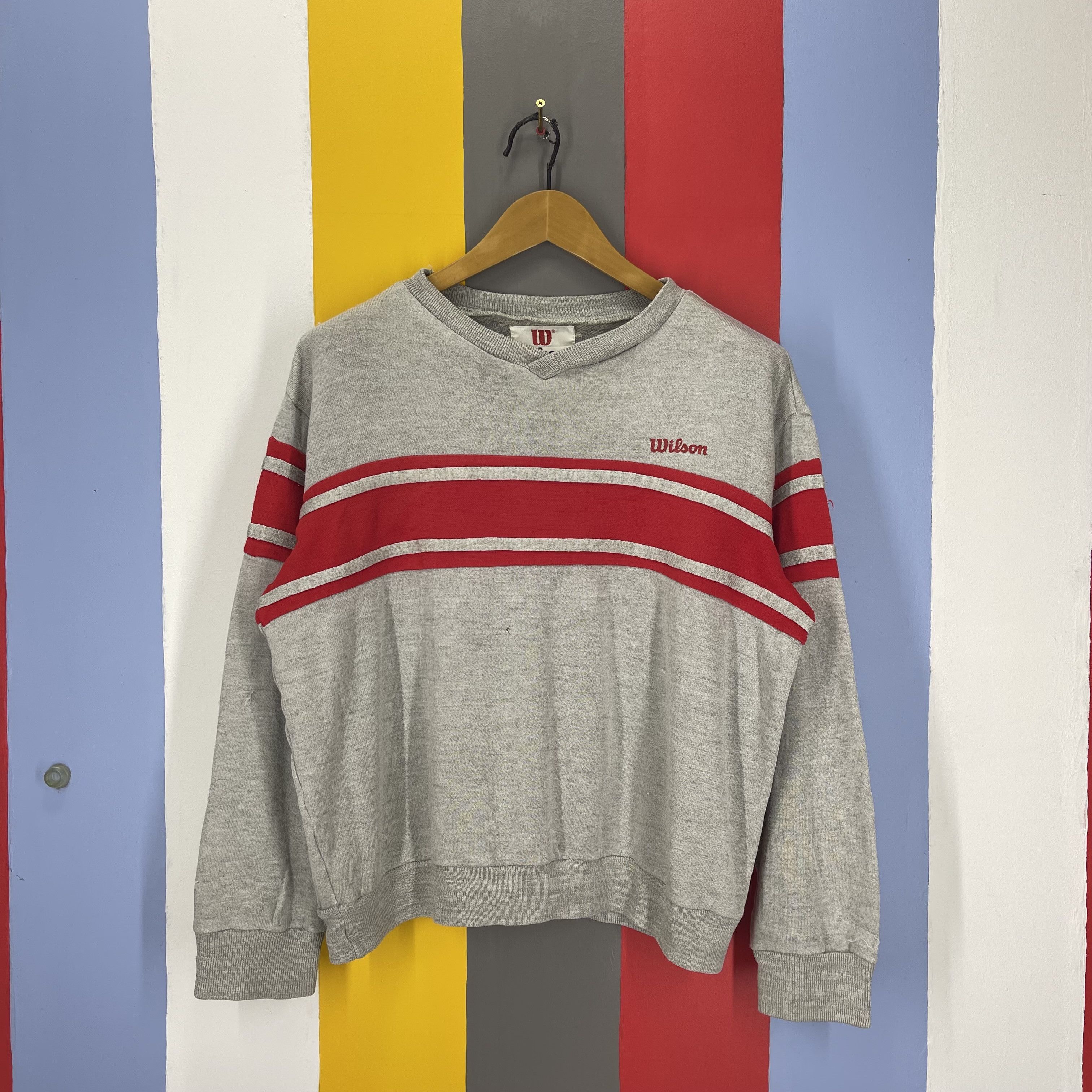 Vintage × Wilson Athletics 90s Vintage WILSON Crew Neck Sweatshirt ...